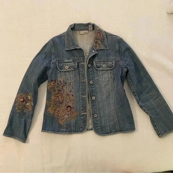 Chico's | Jackets & Coats | Chicos Platinum Denim Jean Jacket ...